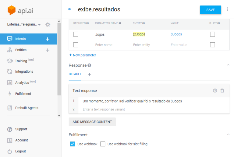 Criando Bot para o Telegram utilizando o Api.ai (DialogFlow) | Luiz Marcus